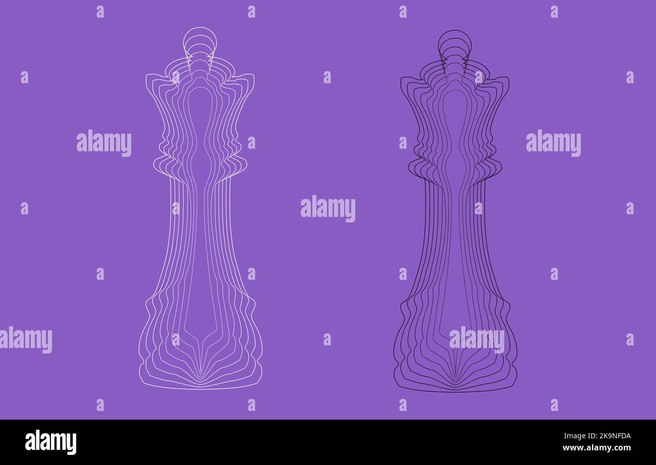 illustration chess pieces with the Queen Chess piece icon Stock Photo ...
