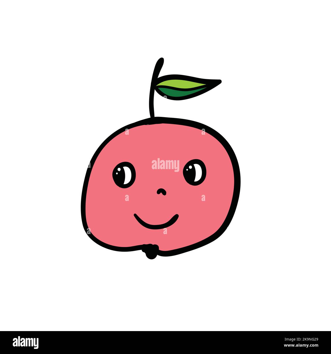 Funny apple. Vector illustration in cartoon style Stock Vector Image ...