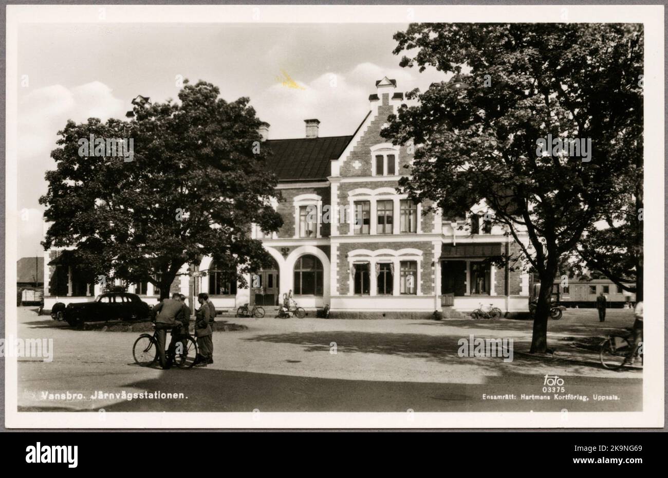 The railway station in Vansbro Stock Photo - Alamy