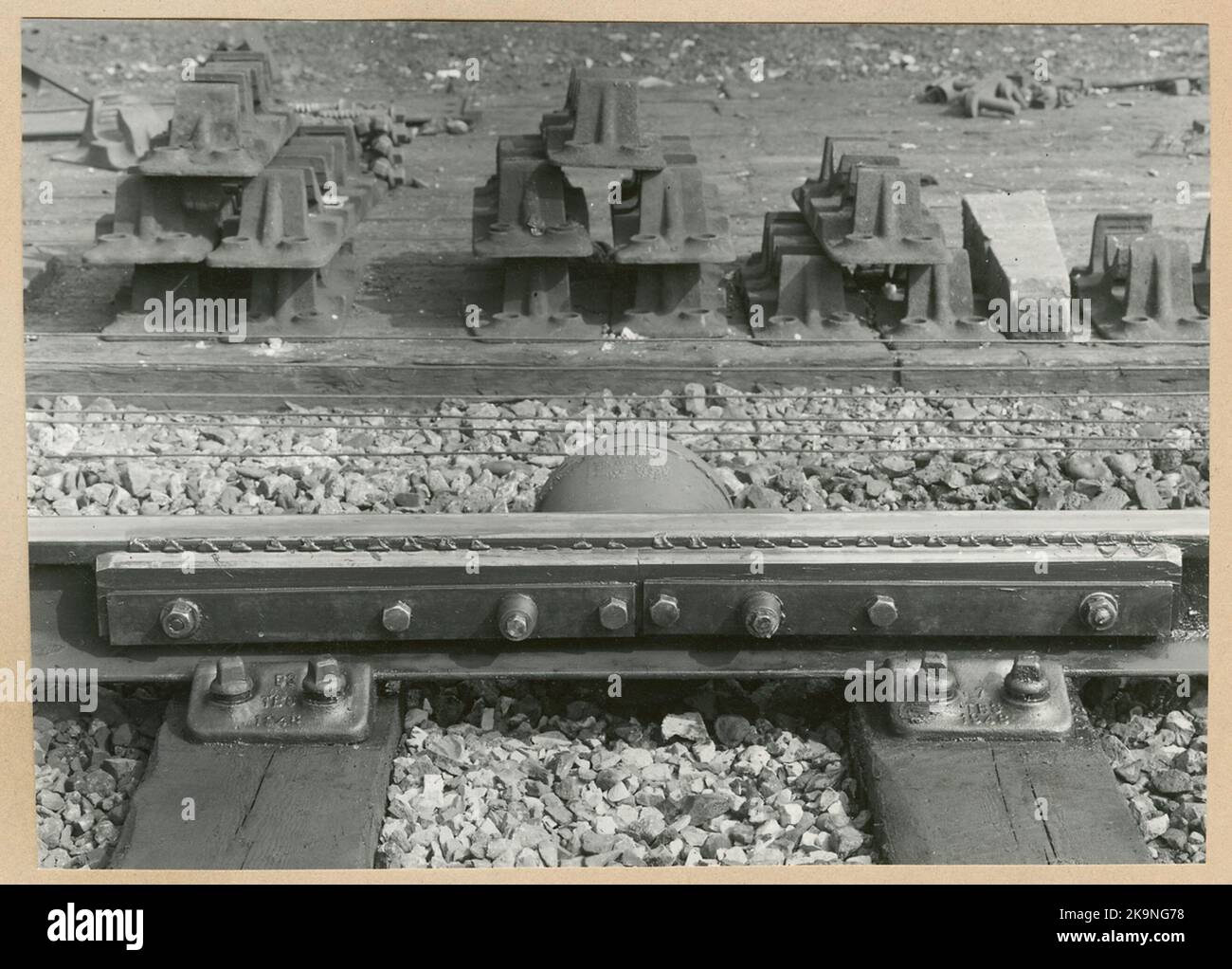 Flee buttering device P&M Model C. In the background, English type rail ...