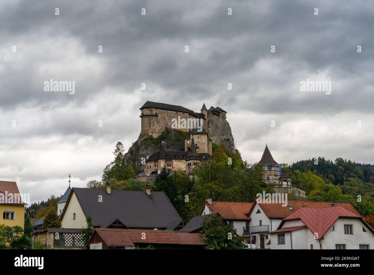 Oravsky Podzamok, Slovakia - 28 September, 2022: view of the medieval ...