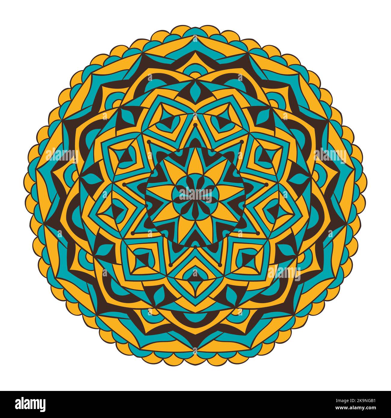 Mandala pattern. Round ornamental decorative background Stock Vector ...