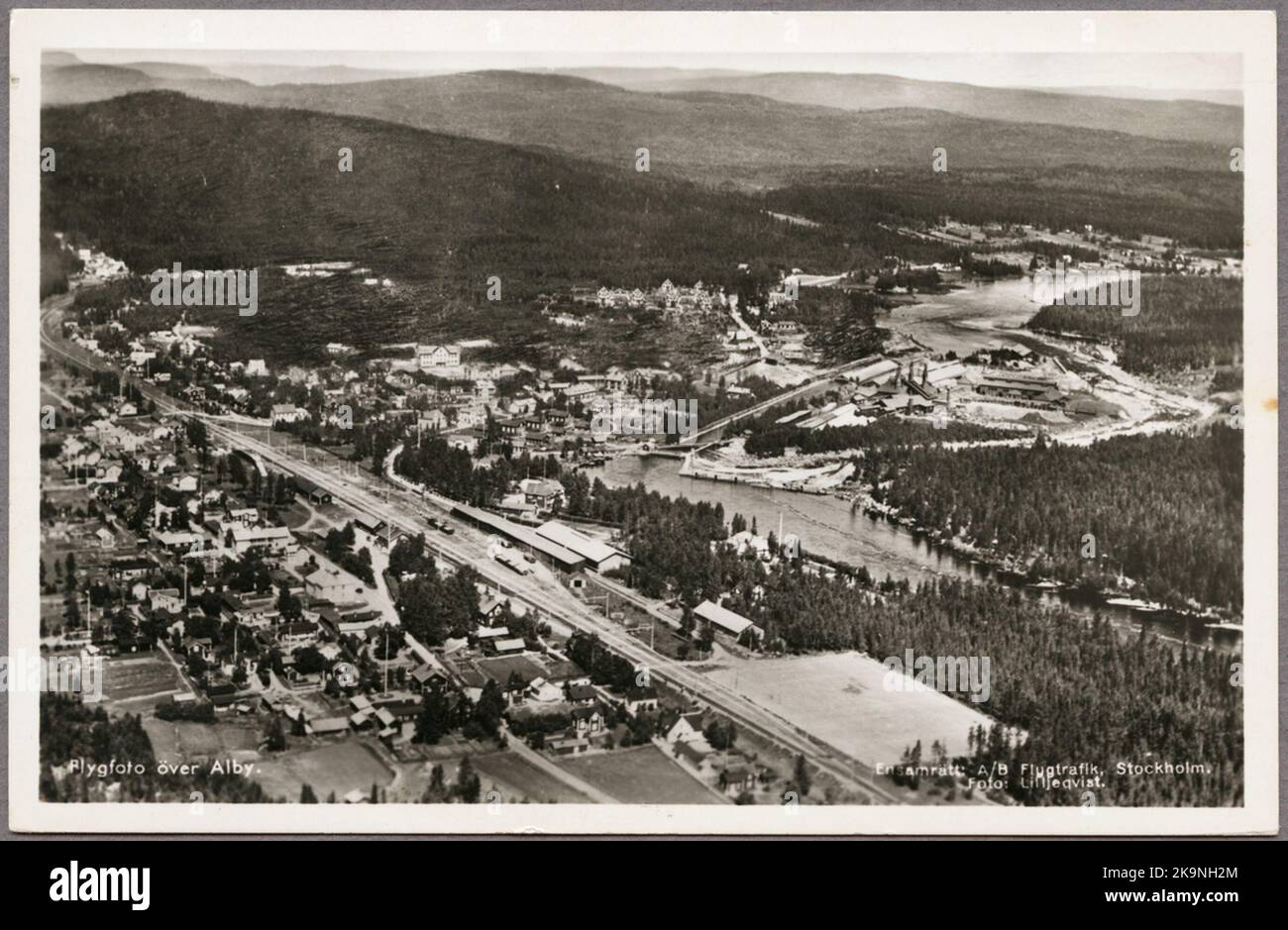 Alby community from aircraft Stock Photo - Alamy