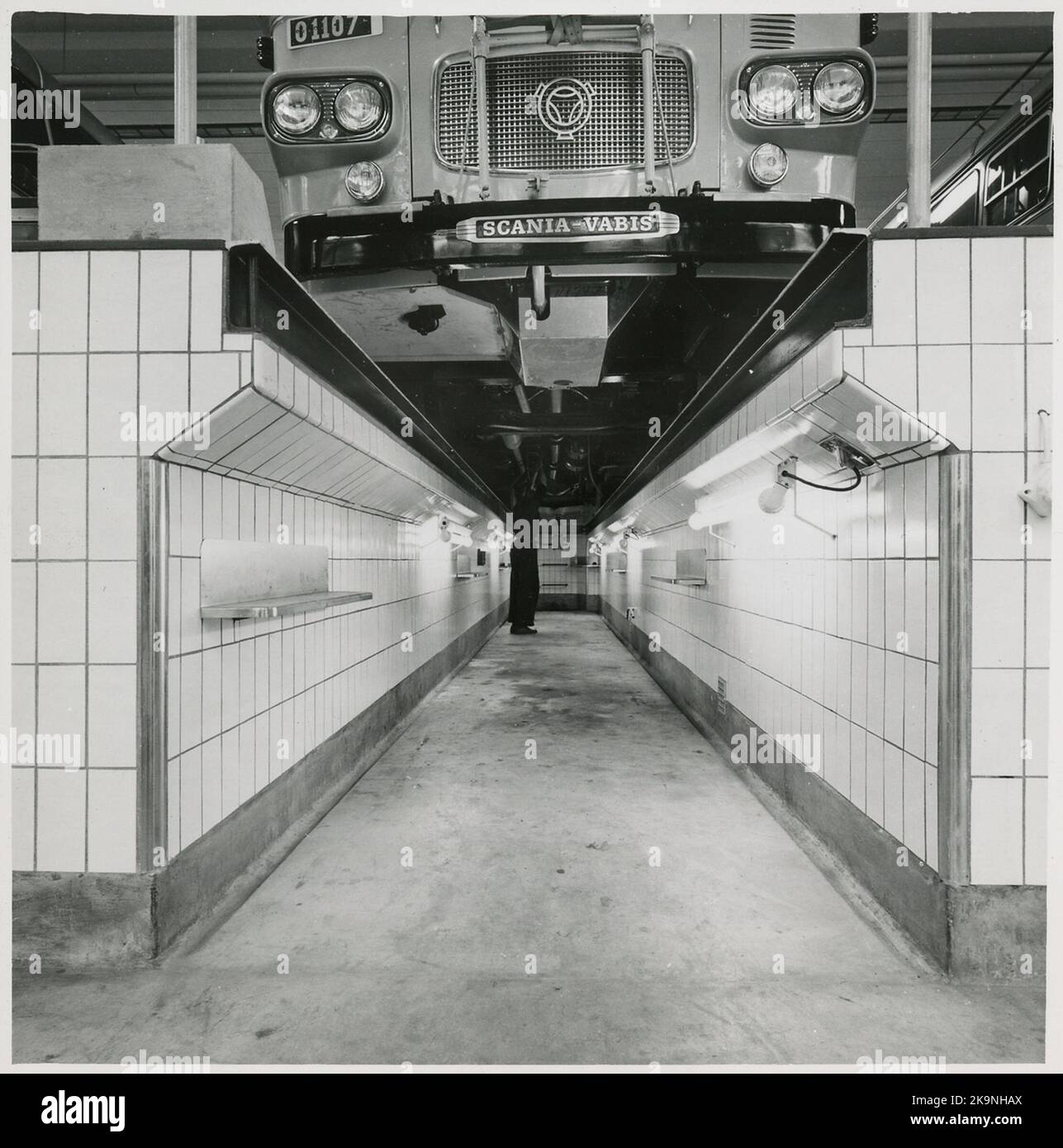 Vehicle mechanics service bus with registration number O1107 Stock ...