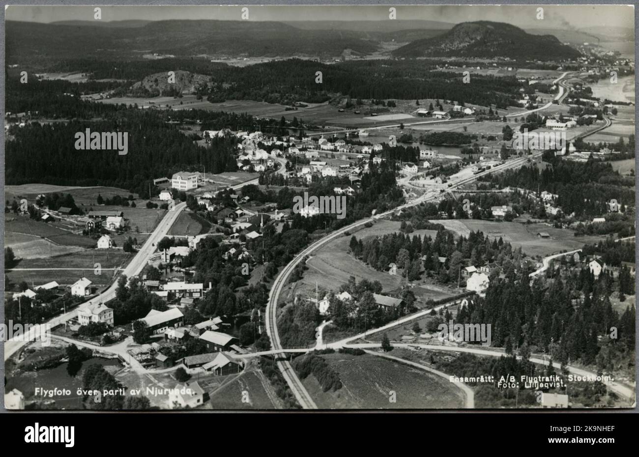Flight view over Njurunda Stock Photo - Alamy