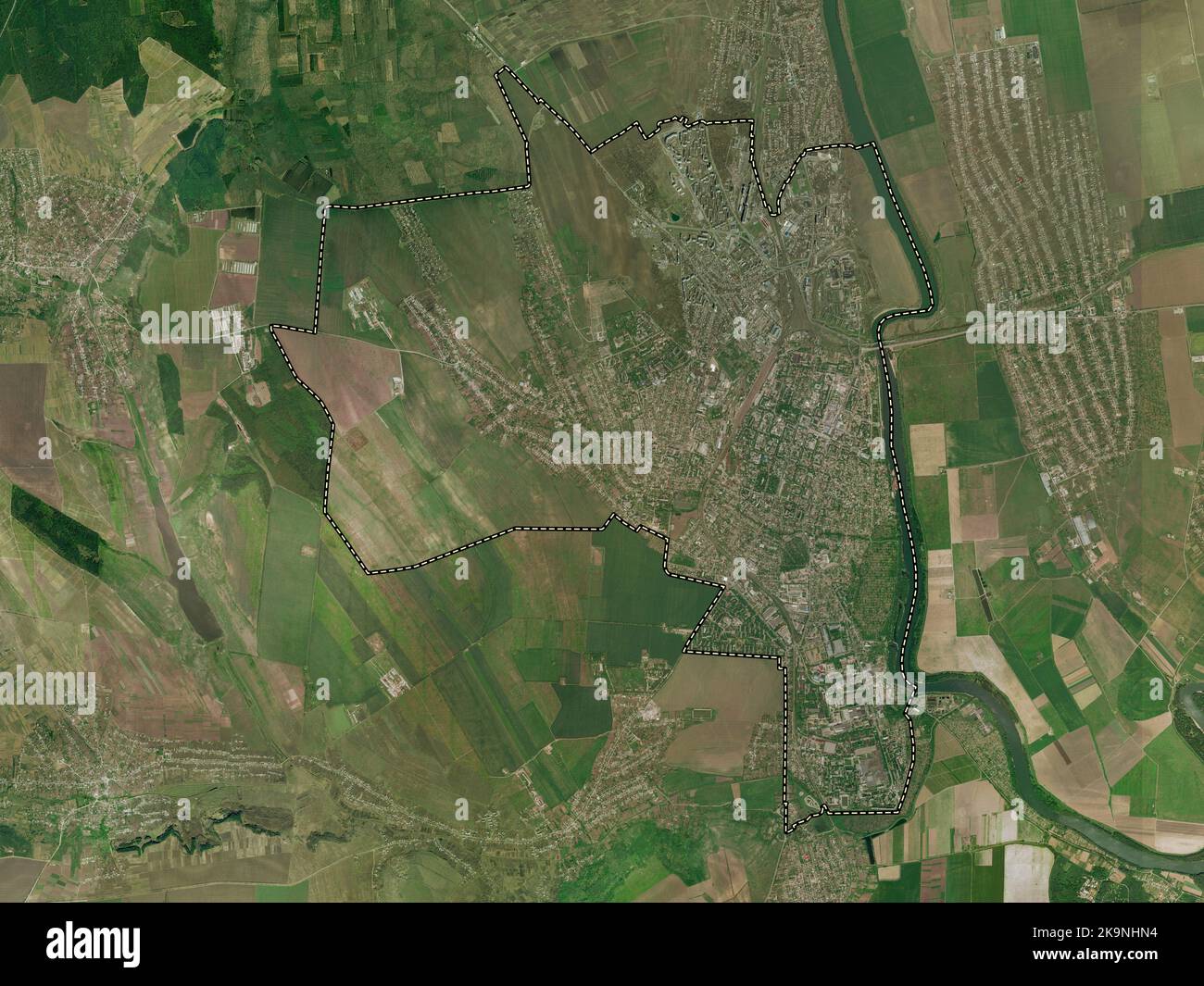 Bender, city of Moldova. High resolution satellite map Stock Photo - Alamy