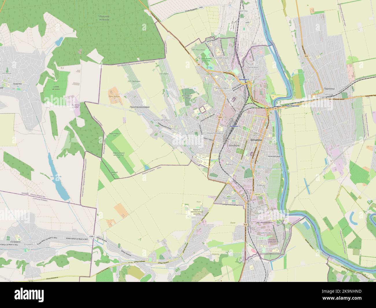 Bender, city of Moldova. Open Street Map Stock Photo - Alamy