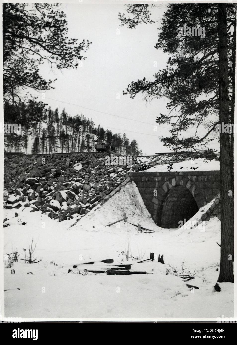 Valv bridge on the line between Kåbdalis and Jokkmokk just south of ...