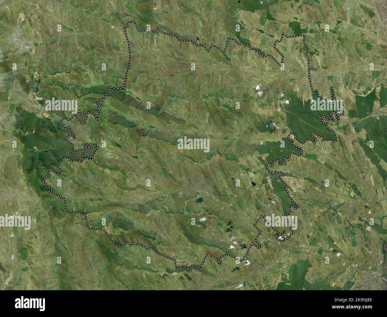 Calarasi, district of Moldova. High resolution satellite map Stock ...