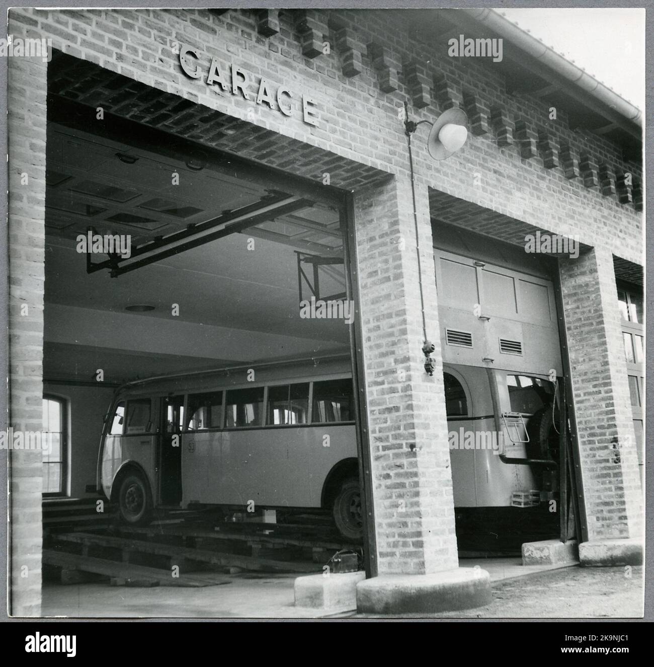 State Railways, SJ Bus in Garage Stock Photo - Alamy