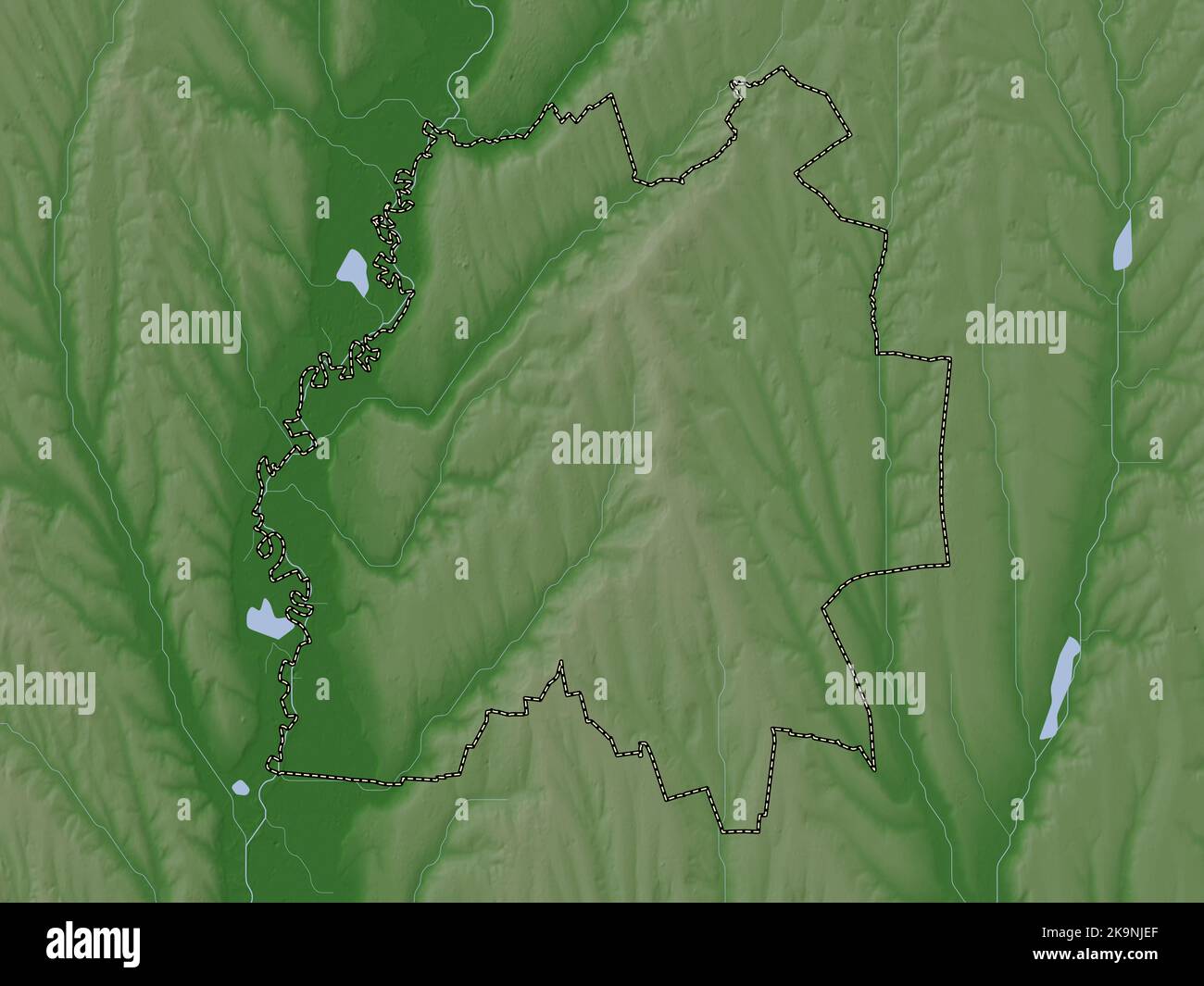 Cantemir, district of Moldova. Elevation map colored in wiki style with ...