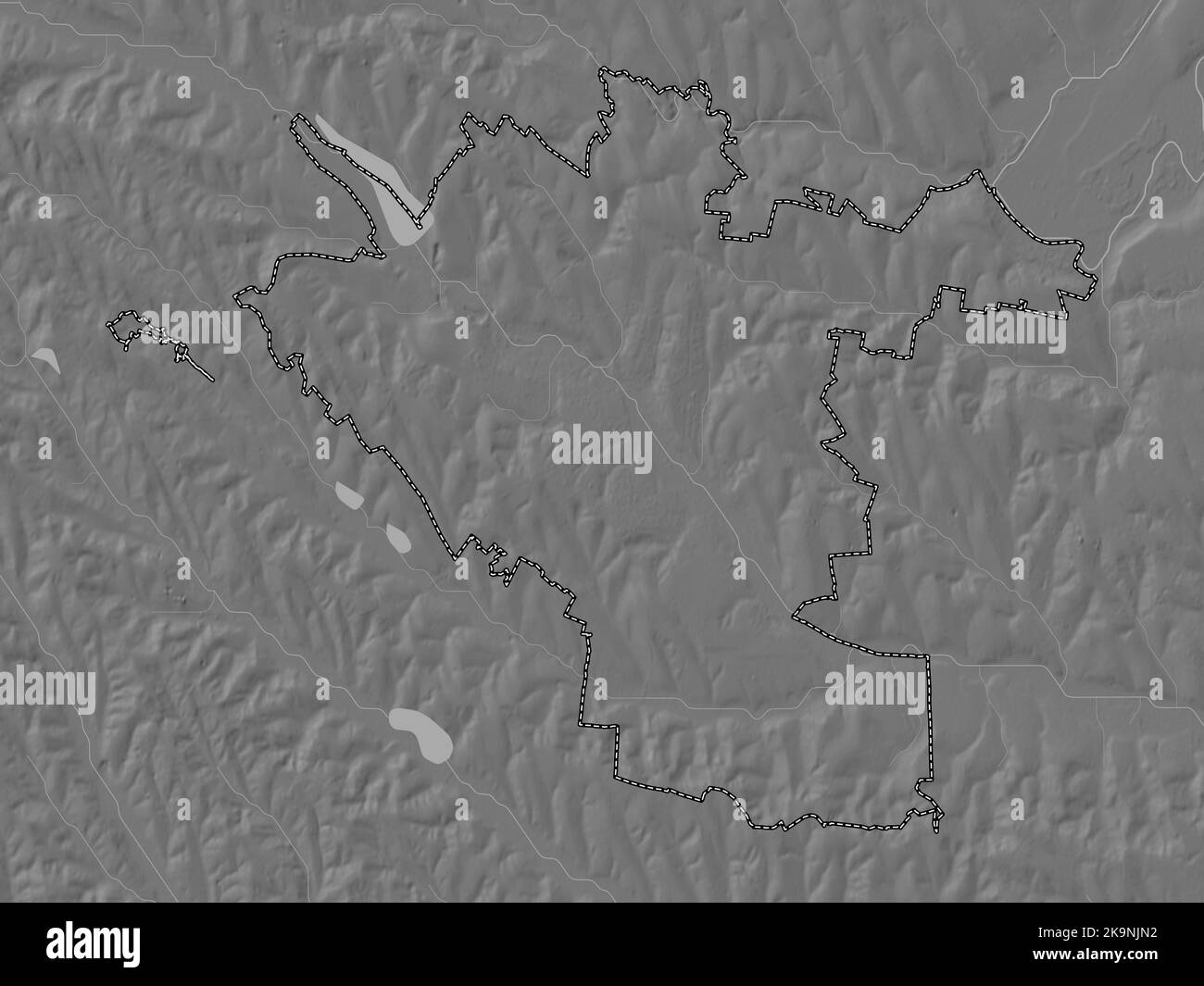 Chisinau, city of Moldova. Bilevel elevation map with lakes and rivers ...