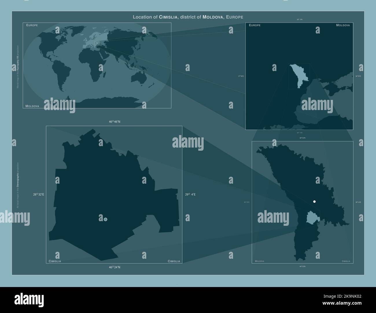 Cimislia, district of Moldova. Diagram showing the location of the ...