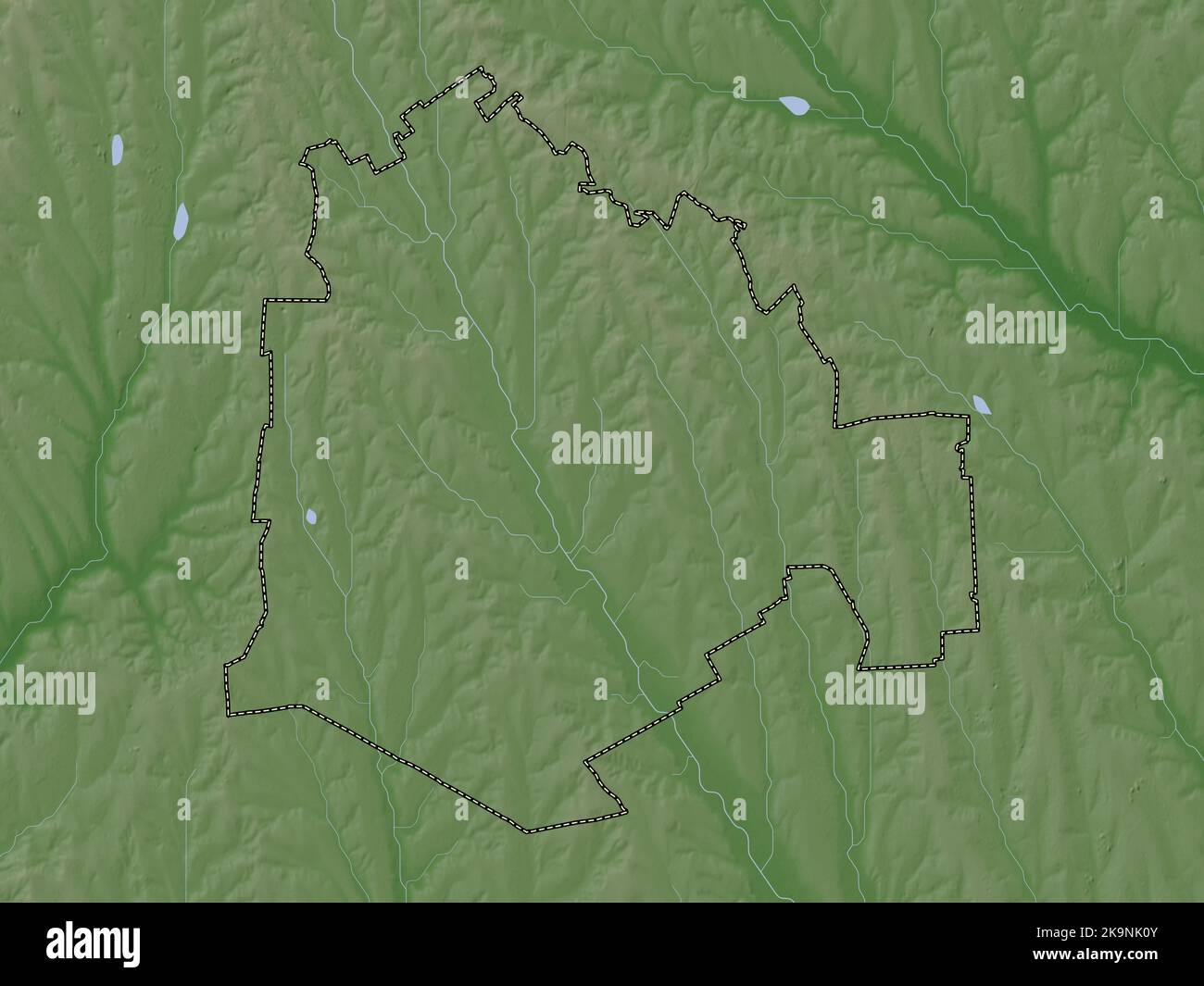 Cimislia, district of Moldova. Elevation map colored in wiki style with ...