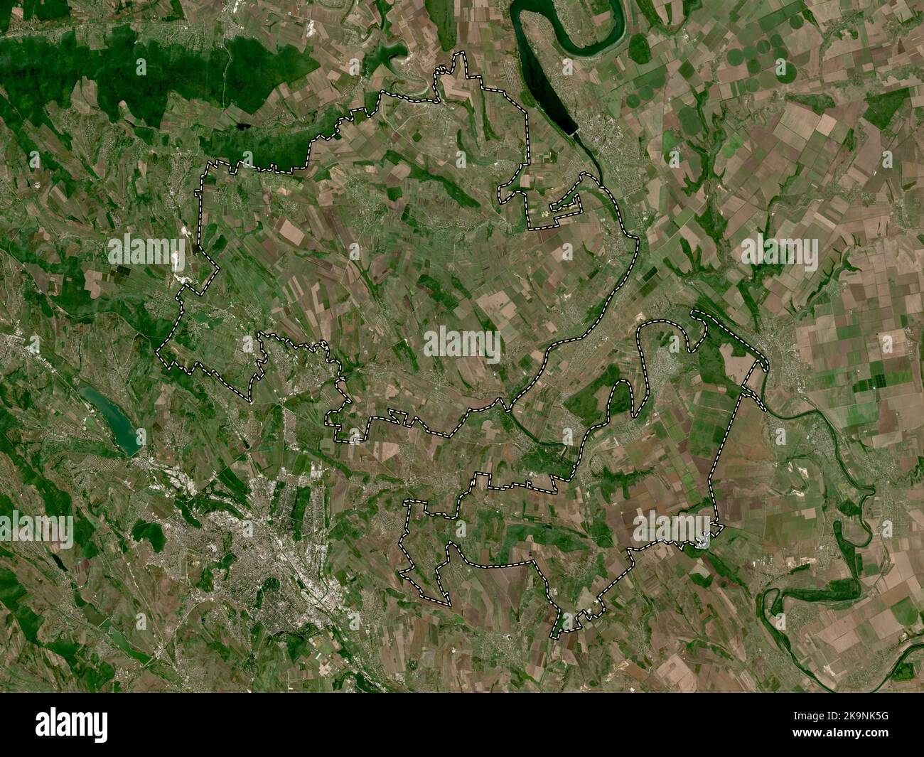 Criuleni, district of Moldova. High resolution satellite map Stock ...