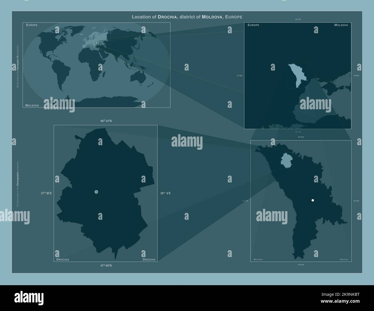 Drochia, district of Moldova. Diagram showing the location of the ...