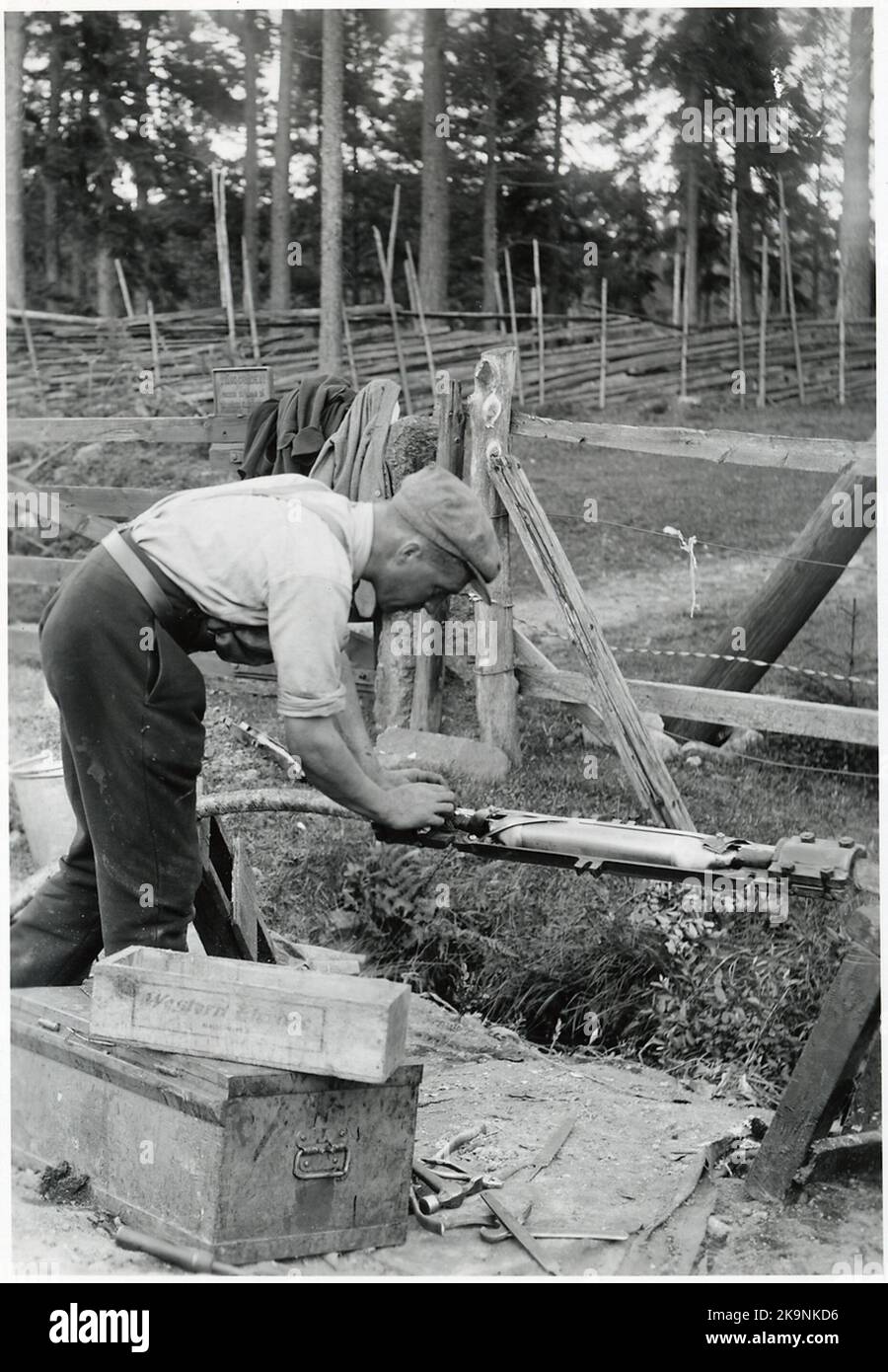 Cable joints for telegraph and telephone on the western main line Stock ...