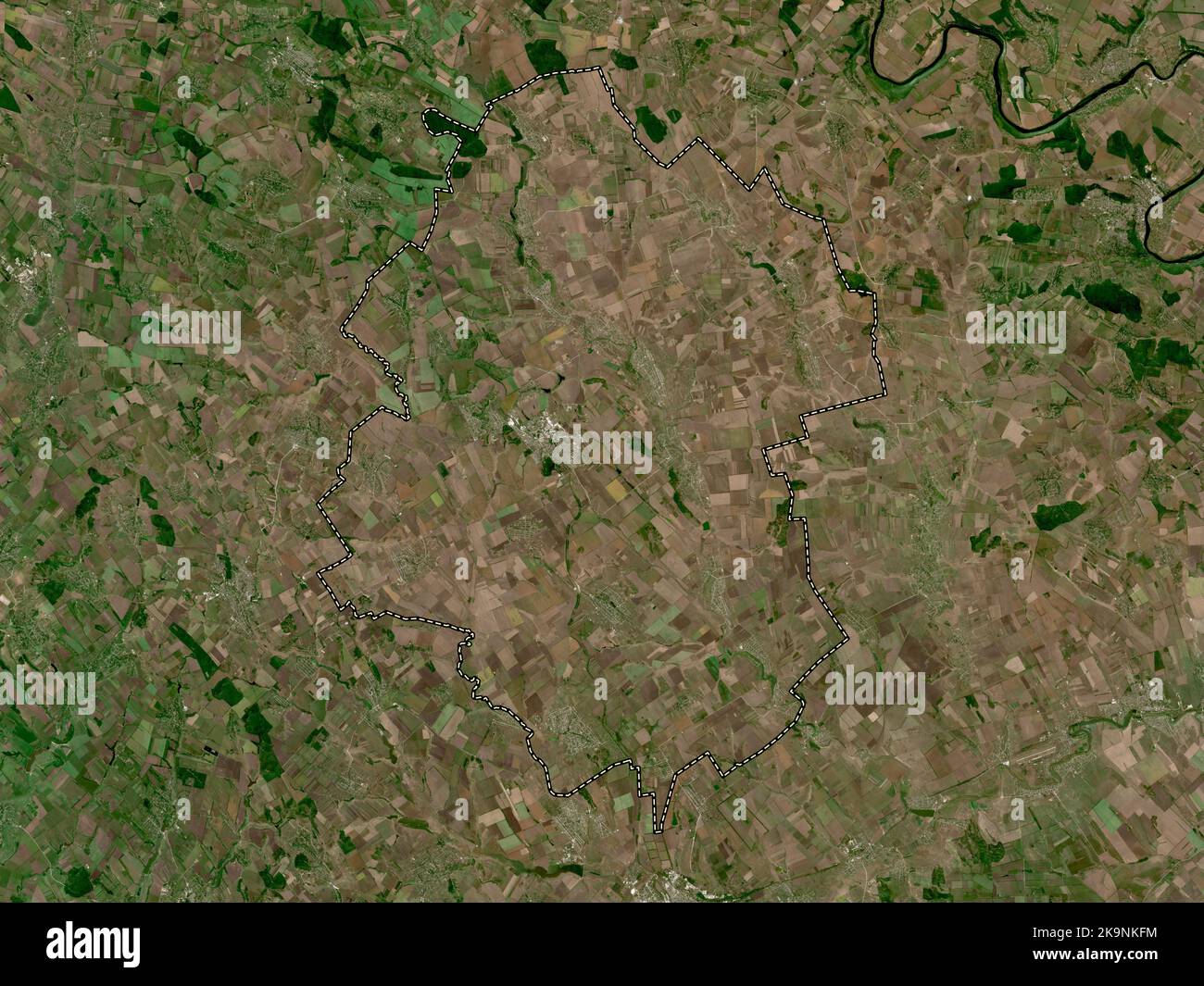 Drochia, district of Moldova. High resolution satellite map Stock Photo ...