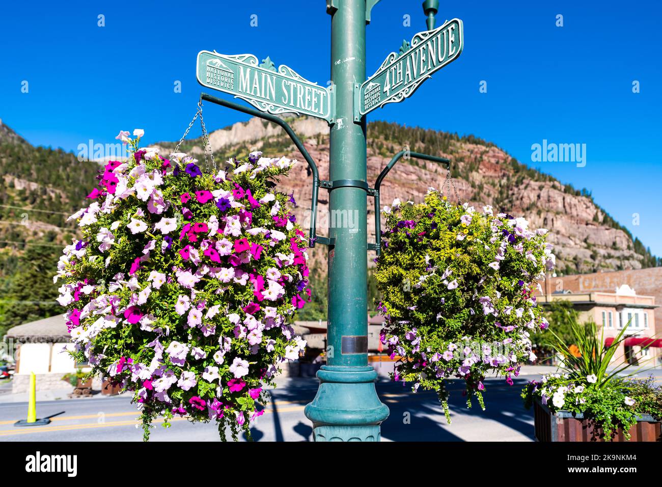 Ouray, Colorado small mining town in Rocky mountains with main street ...