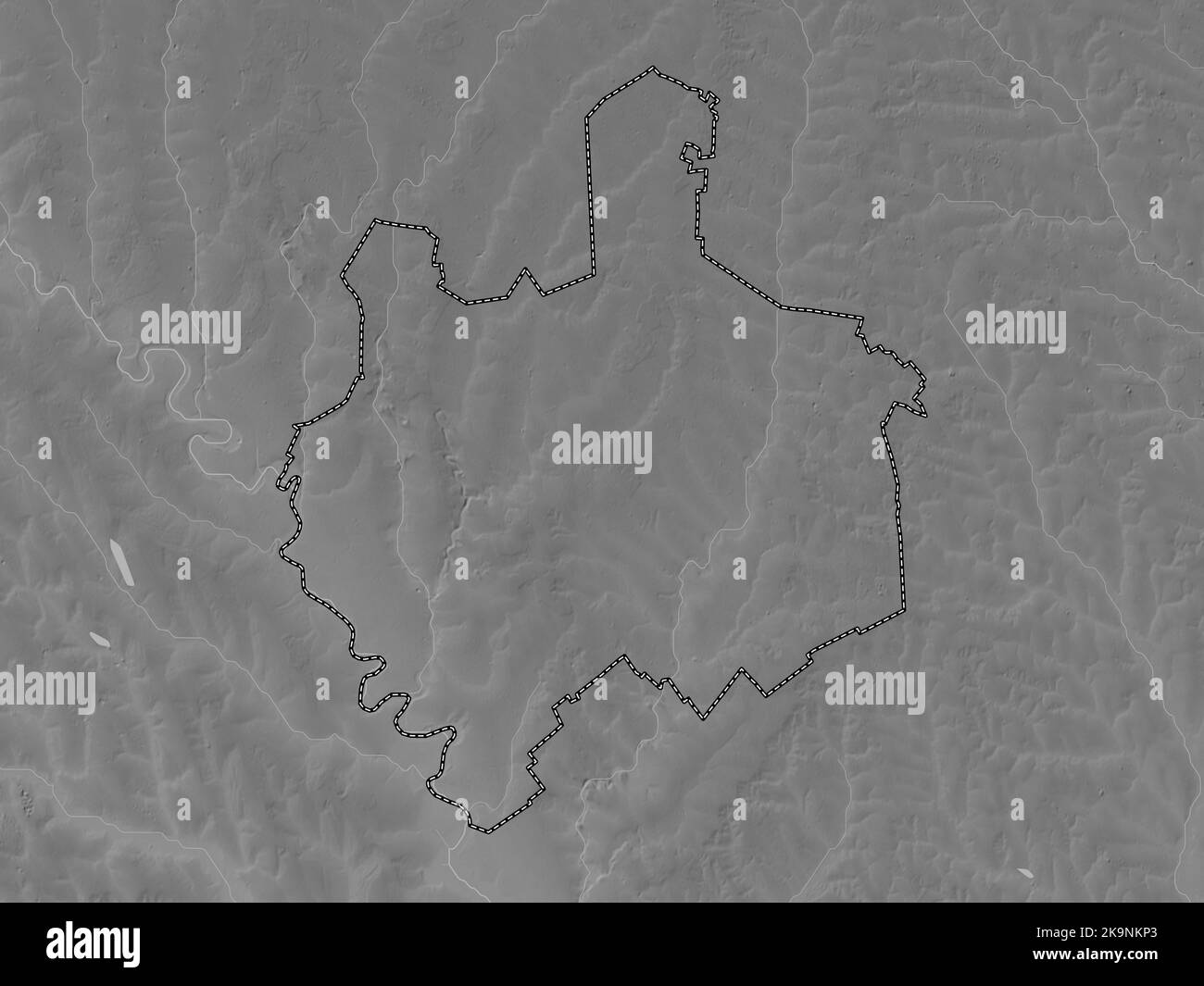 Edinet, district of Moldova. Grayscale elevation map with lakes and ...