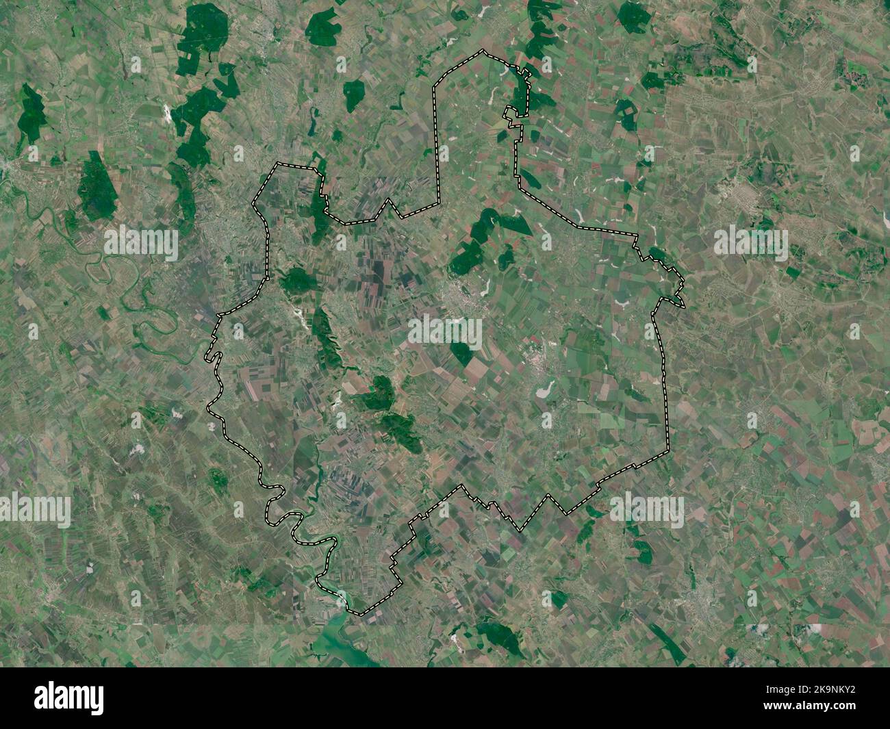Edinet, district of Moldova. Low resolution satellite map Stock Photo ...