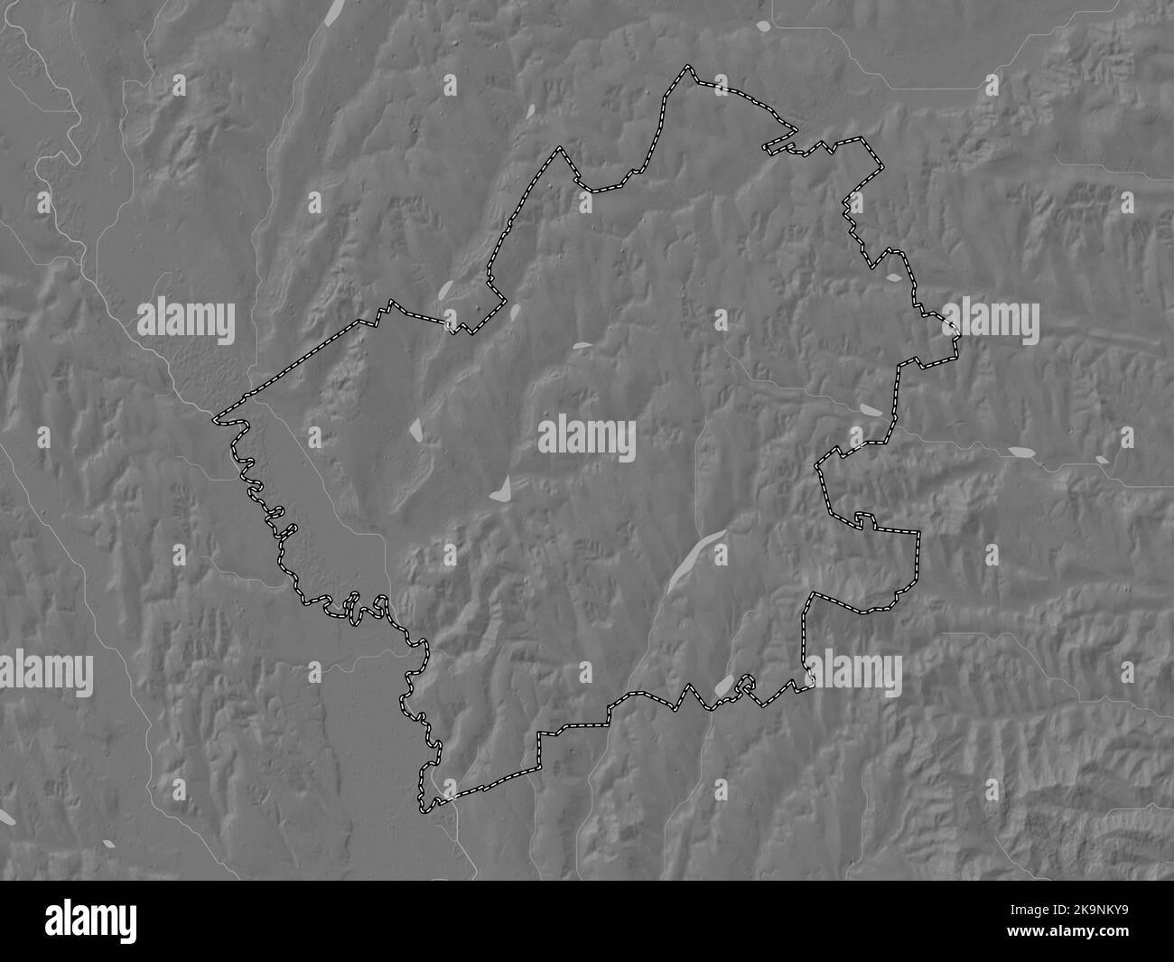 Falesti, district of Moldova. Bilevel elevation map with lakes and ...