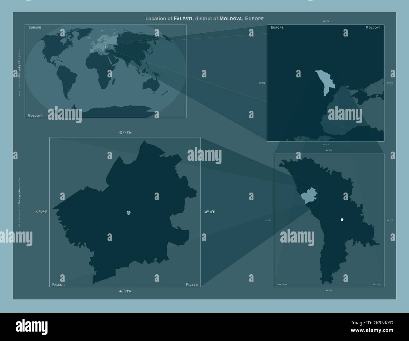 Falesti, district of Moldova. Diagram showing the location of the ...