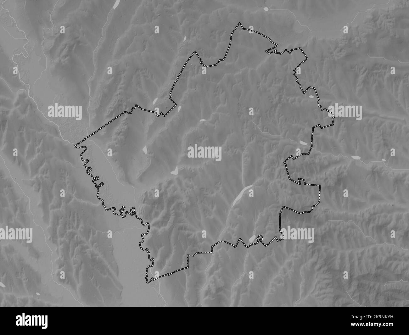 Falesti, district of Moldova. Grayscale elevation map with lakes and ...