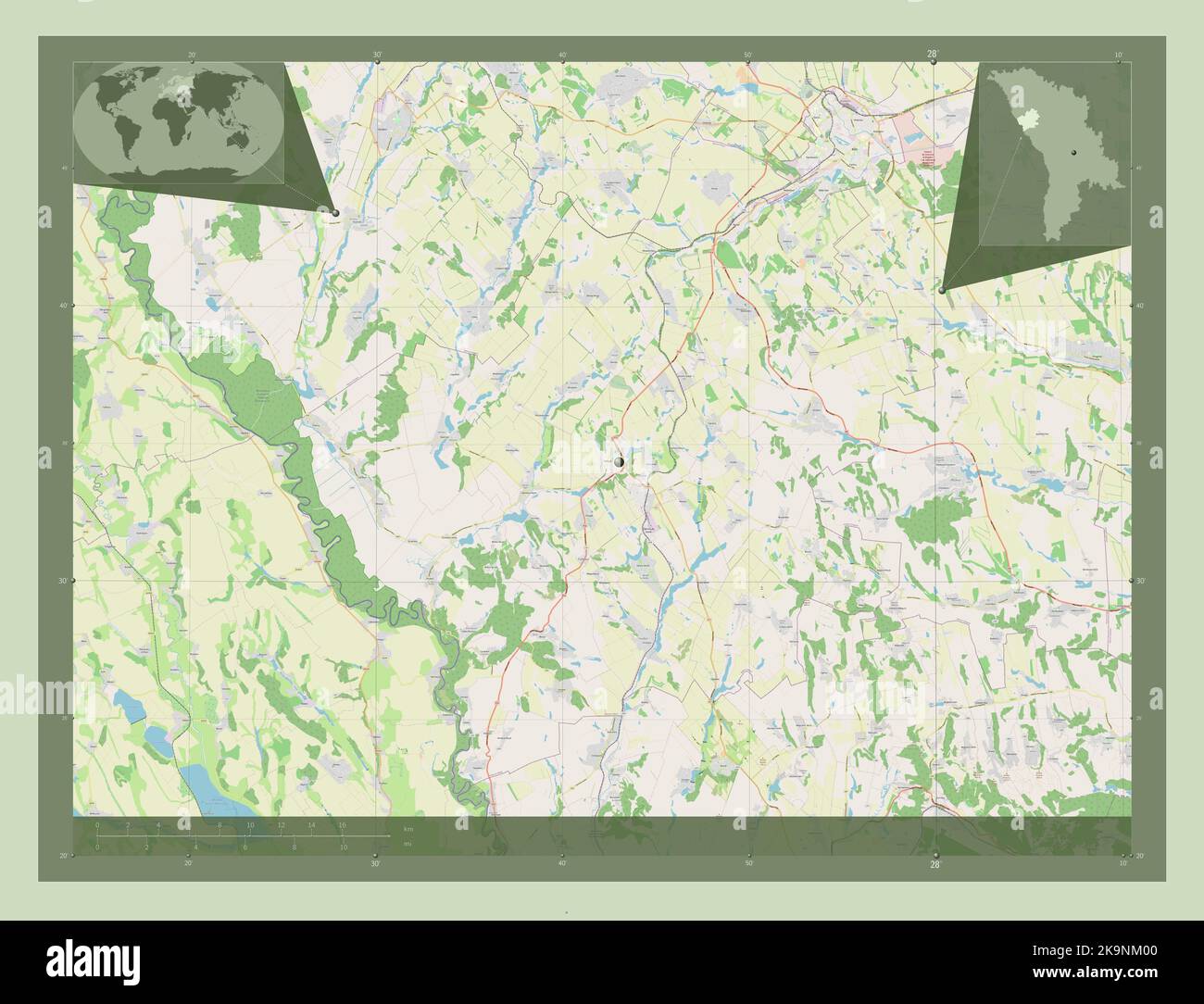 Falesti, district of Moldova. Open Street Map. Locations of major ...