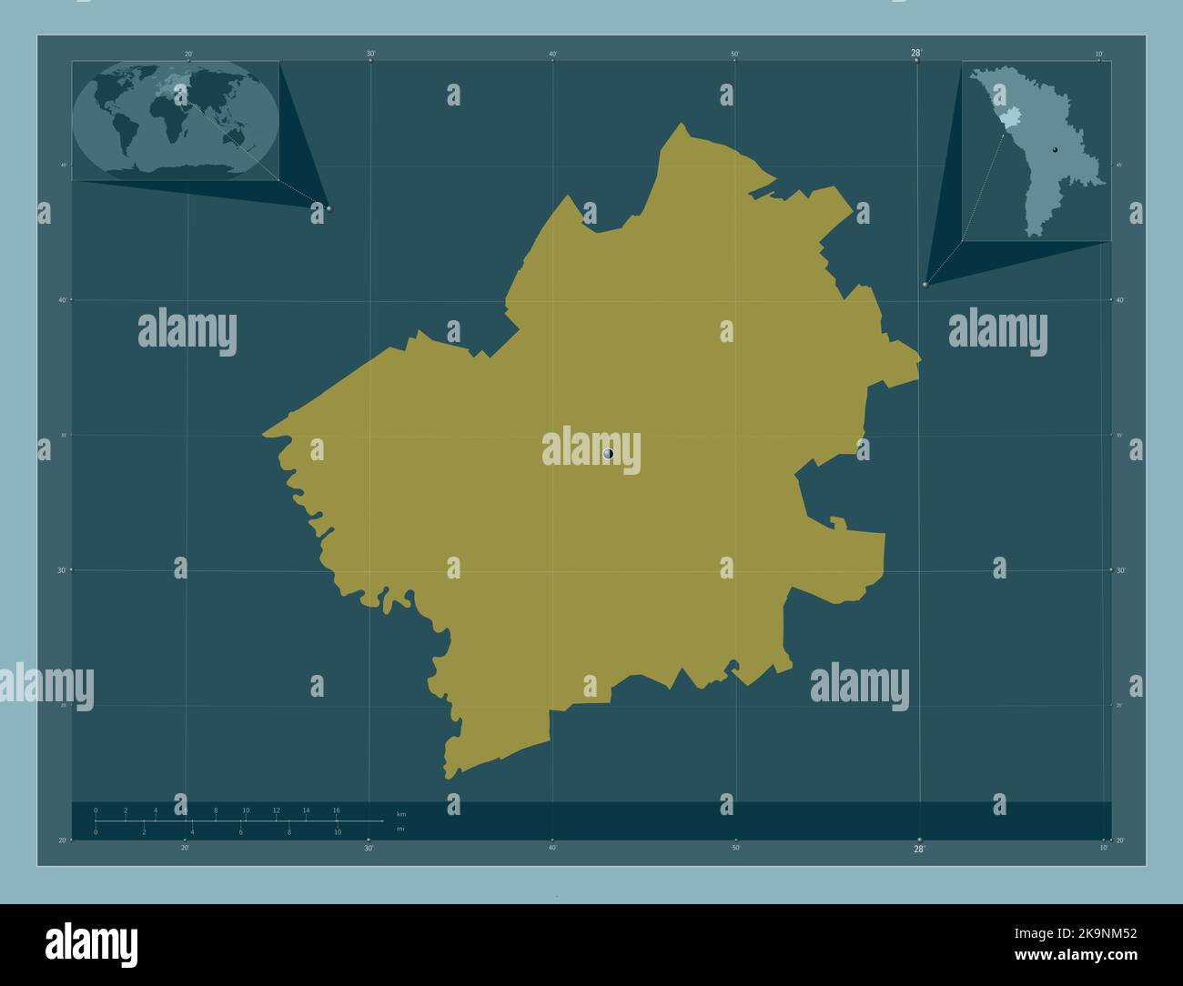 Falesti, district of Moldova. Solid color shape. Locations of major ...