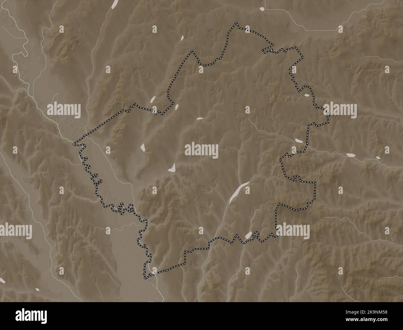 Falesti, district of Moldova. Elevation map colored in sepia tones with ...