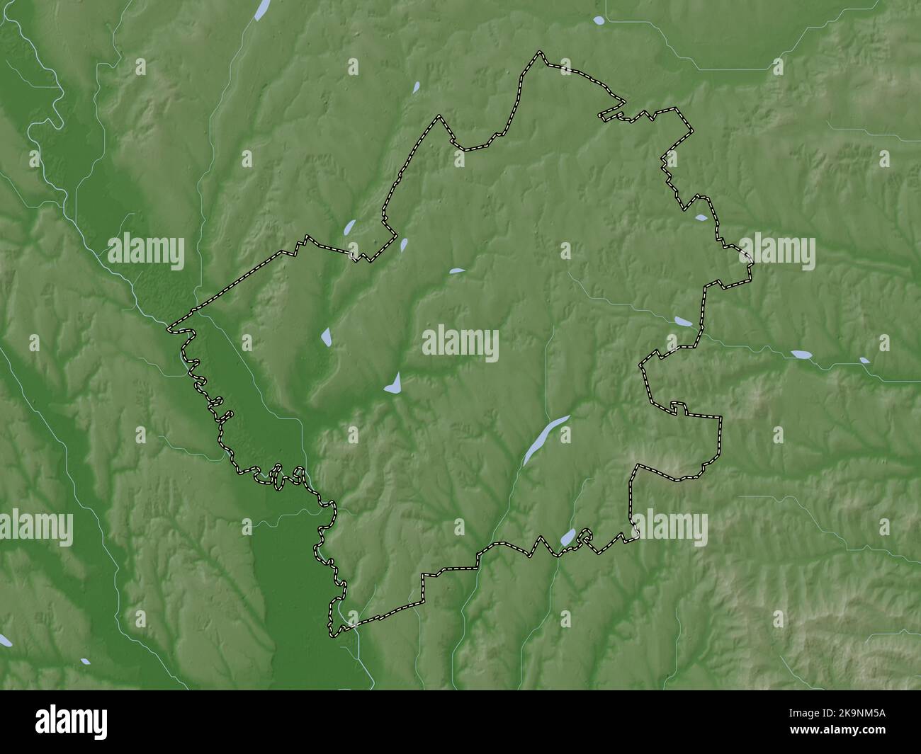 Falesti, district of Moldova. Elevation map colored in wiki style with ...