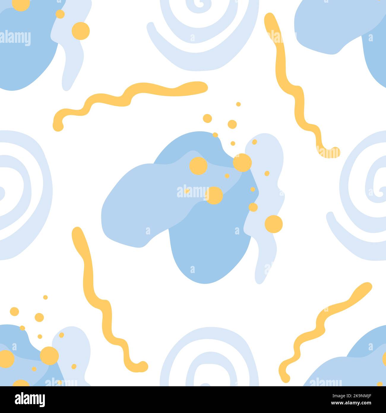 Seamless vector doodle pattern of different form colorful shapes ...