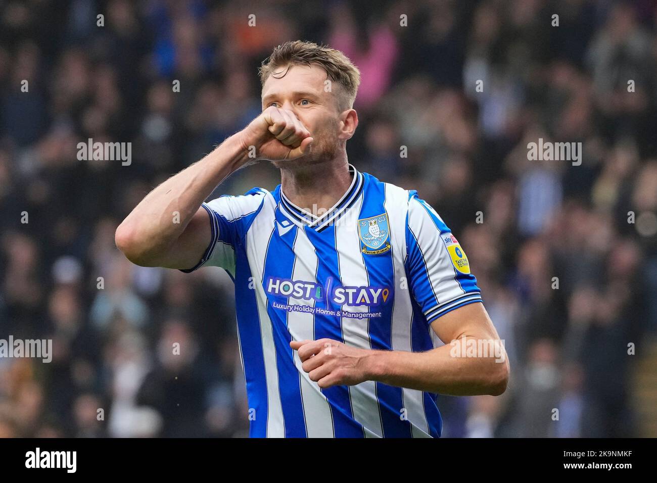Michael Smith #24 of Sheffield Wednesday celebrates scoring to make it ...