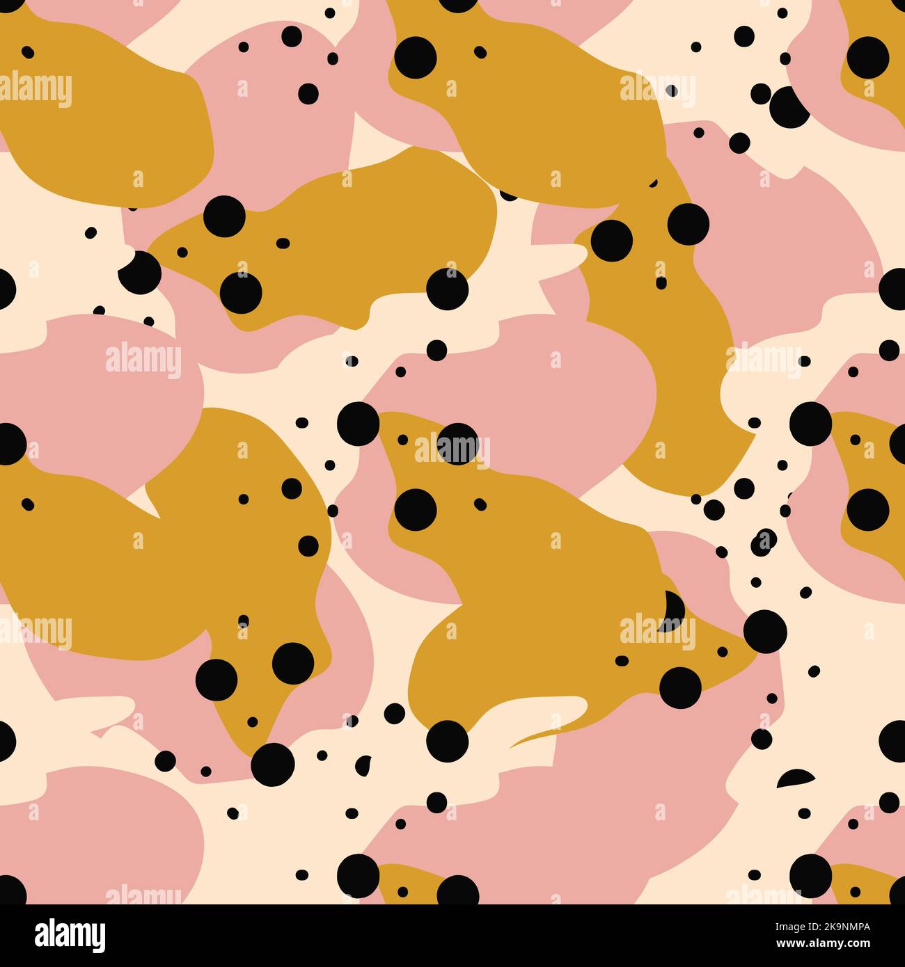 Seamless vector doodle pattern of different form colorful shapes ...