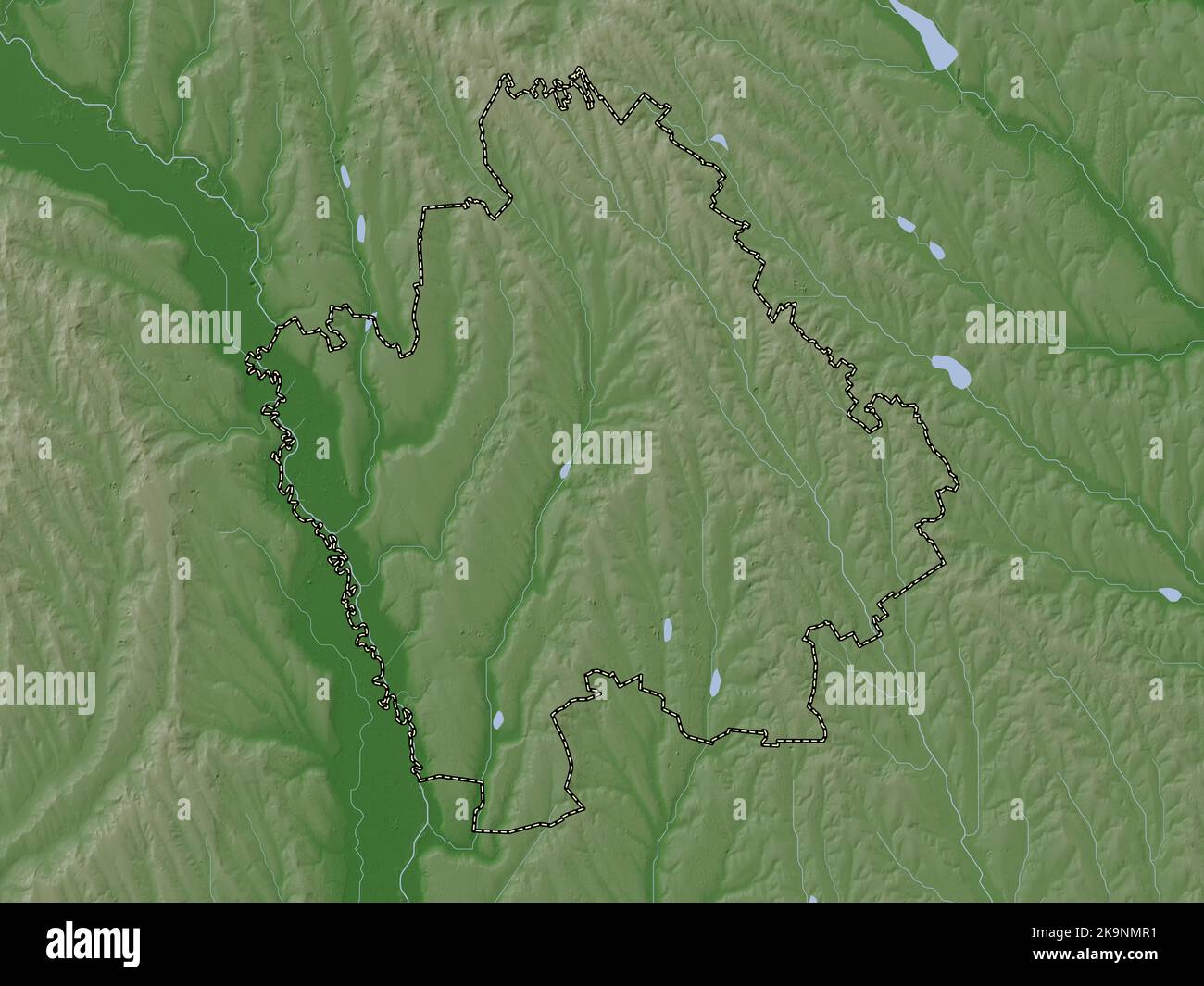 Hincesti, district of Moldova. Elevation map colored in wiki style with ...