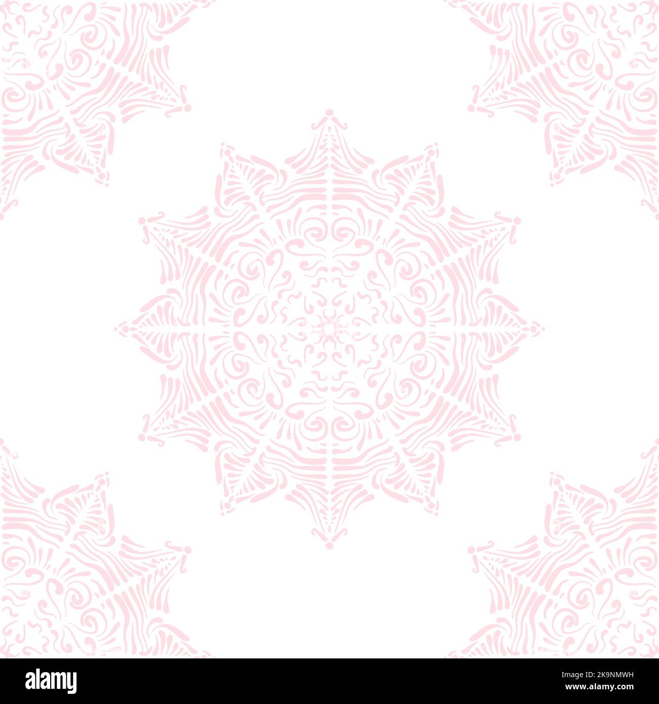 Seamless soft light mandala pattern. Vintage decorative element for ...