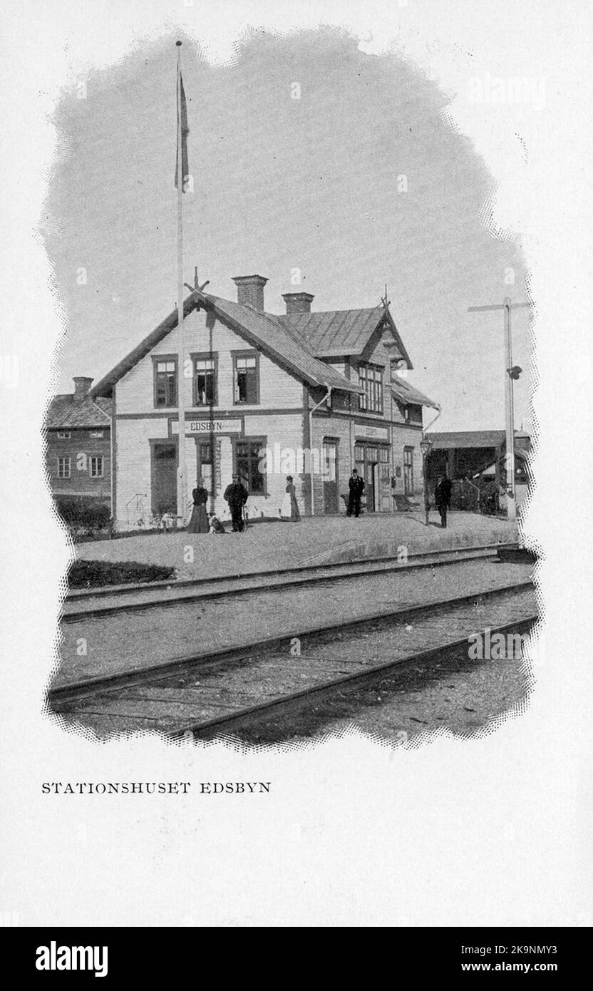 Railway station in Edsbyn.stationshuset was built in 1898-1899.Wore the ...