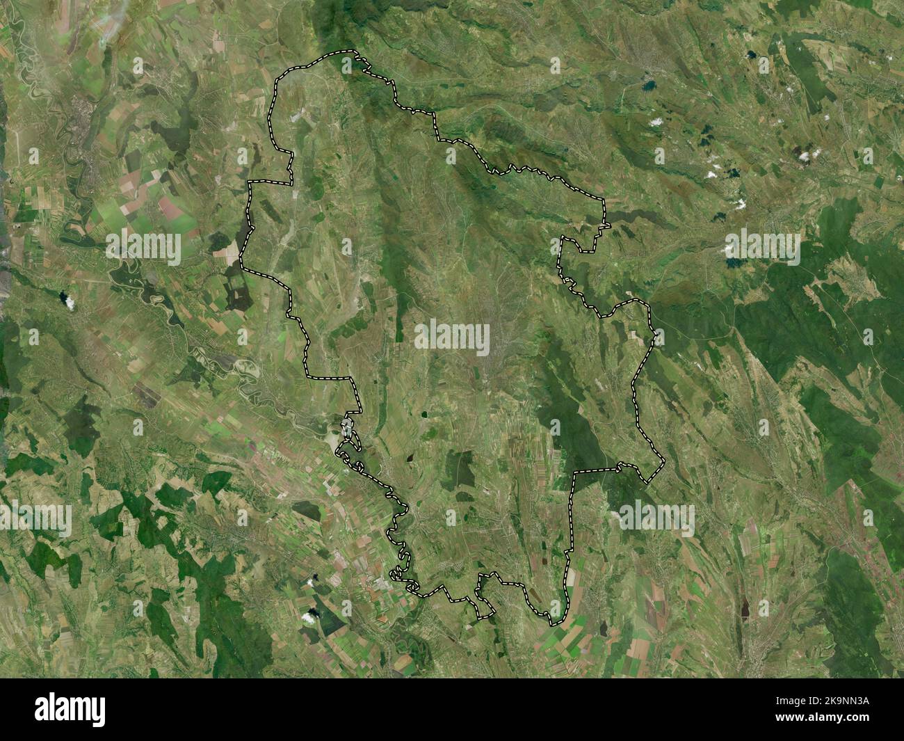 Nisporeni, district of Moldova. High resolution satellite map Stock ...