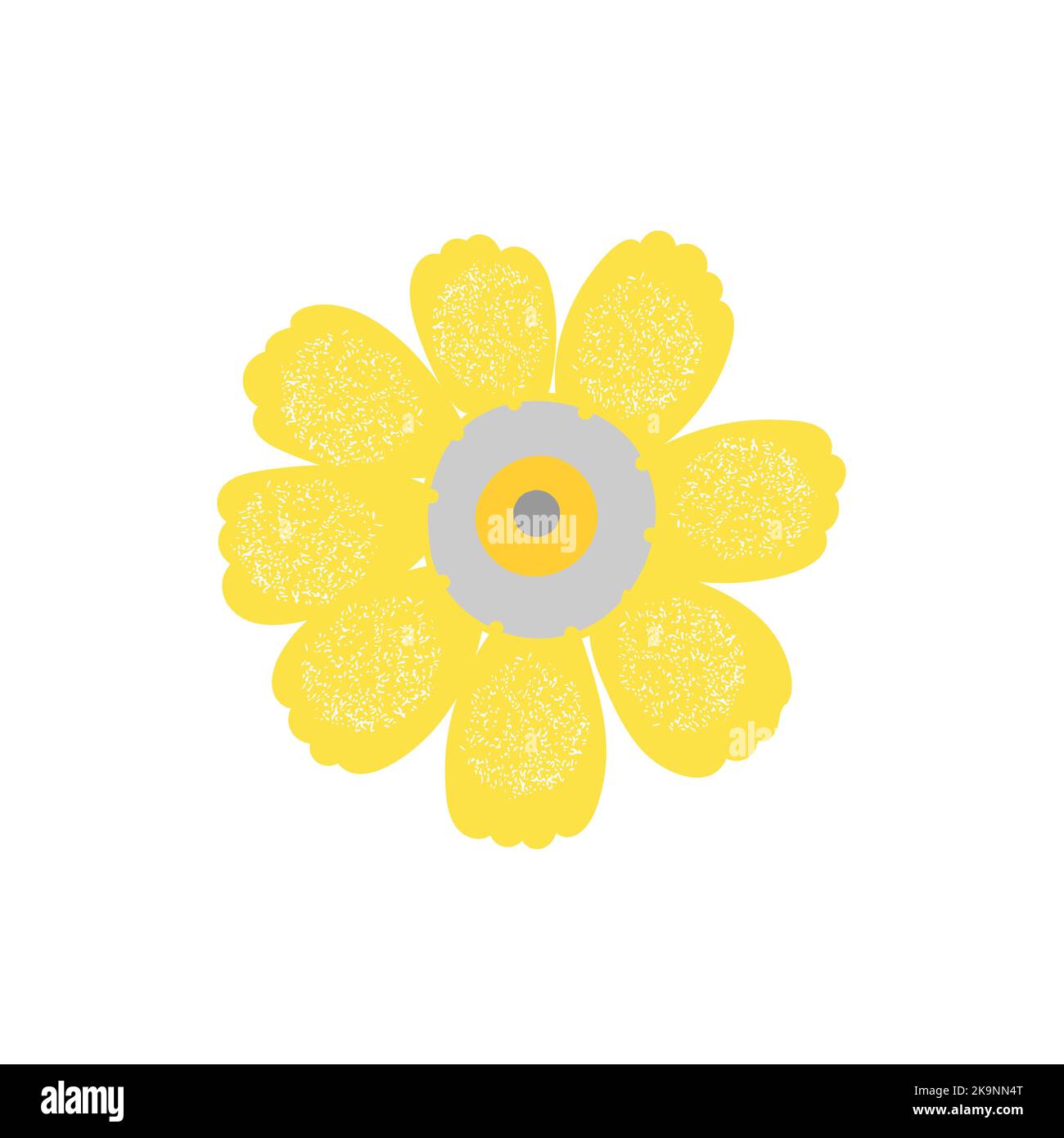 Yellow simple flower. Vector illustration Stock Vector Image & Art - Alamy