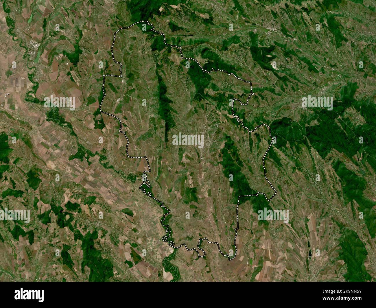 Nisporeni, district of Moldova. Low resolution satellite map Stock ...