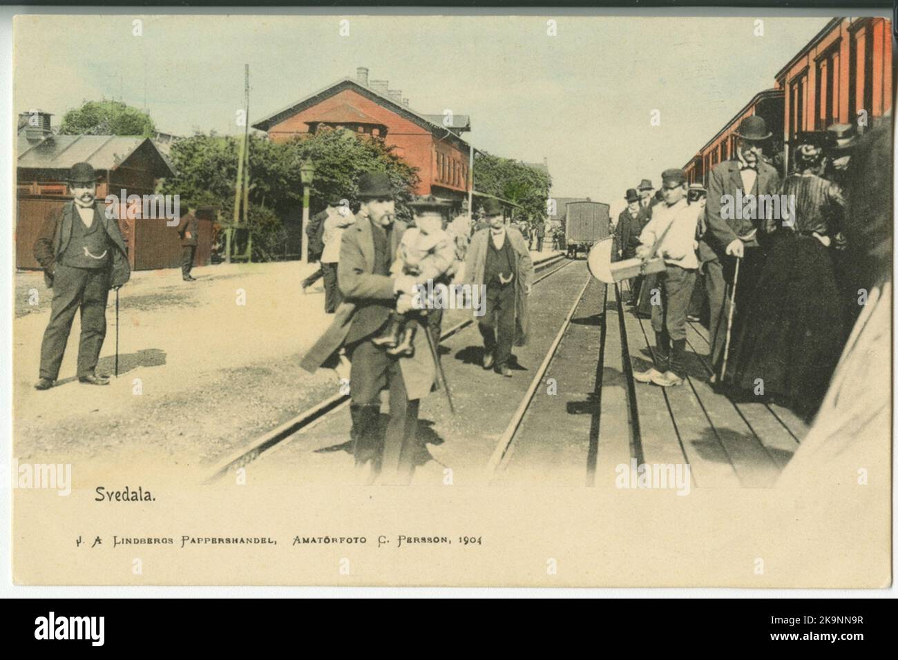 Public collection at Svedala station Stock Photo - Alamy