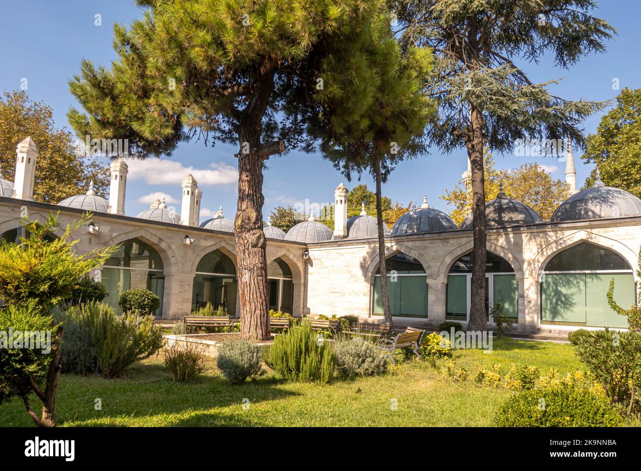 Courtyard in Suleymaniye Library sign. (Süleymaniye Yazma Eser ...