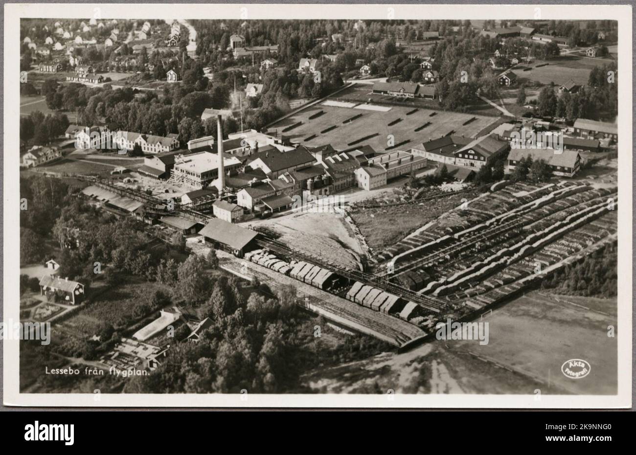 Aerial photo over Lessebo Stock Photo - Alamy