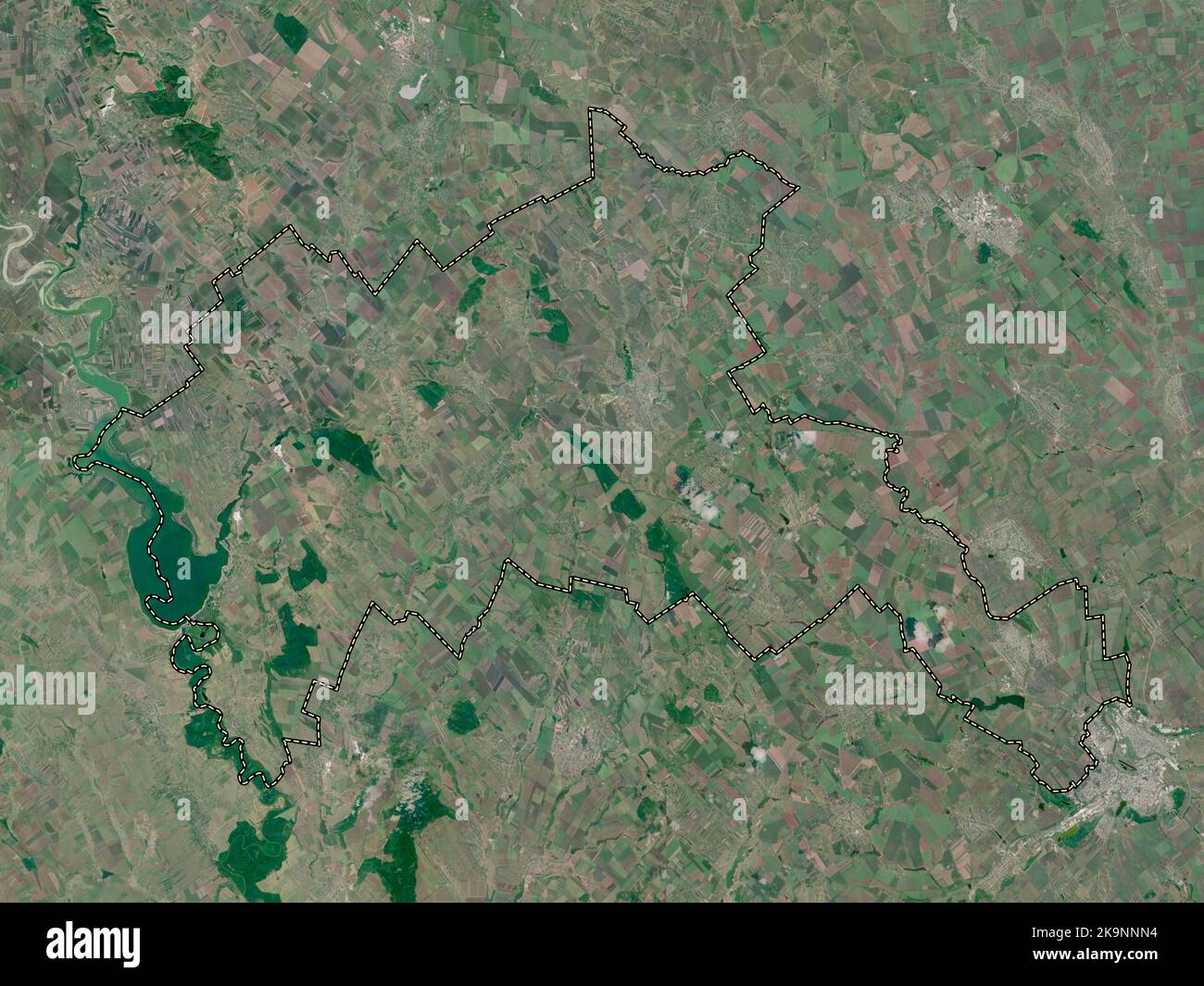 Riscani, district of Moldova. Low resolution satellite map Stock Photo ...
