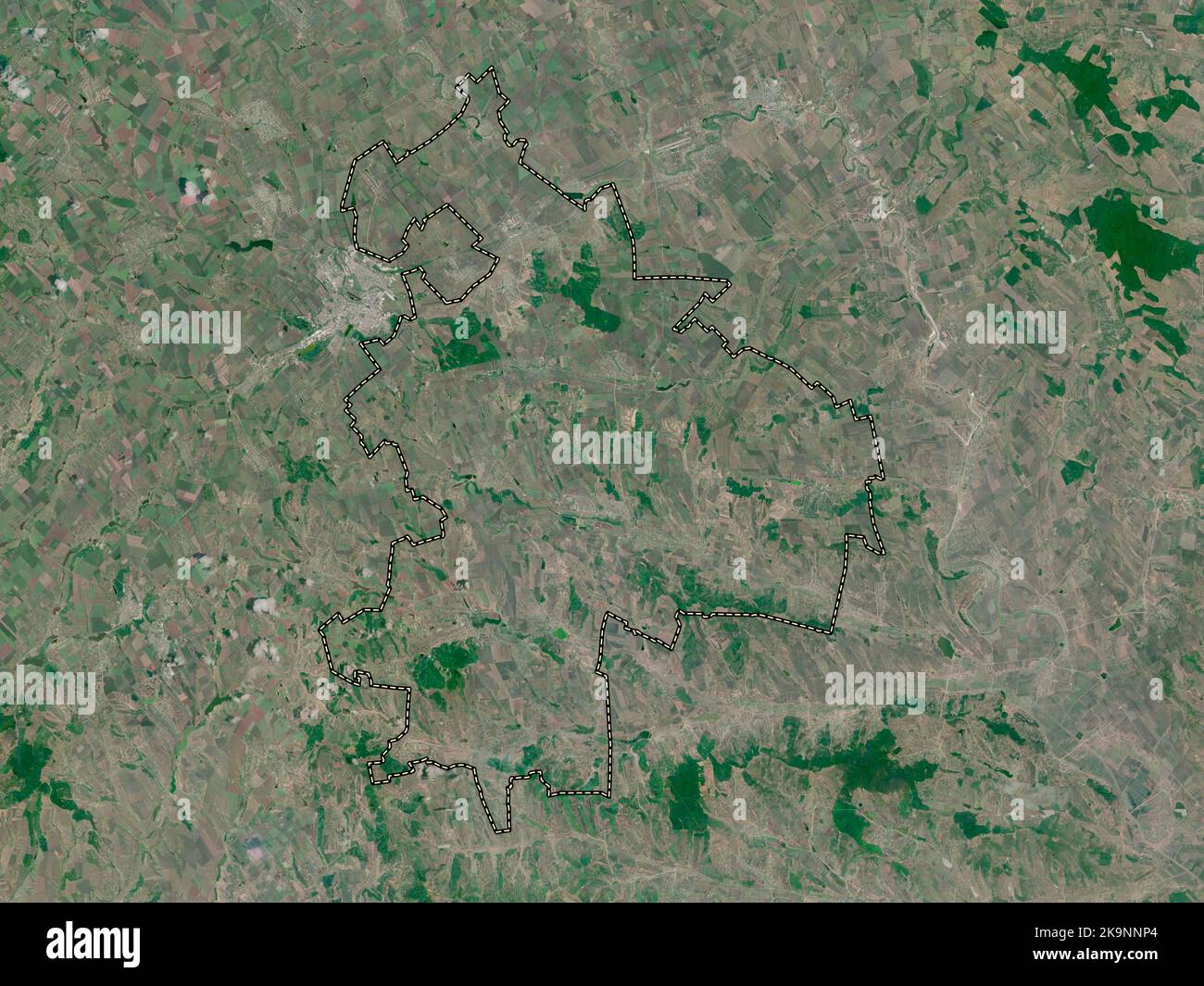 Singerei, district of Moldova. Low resolution satellite map Stock Photo ...