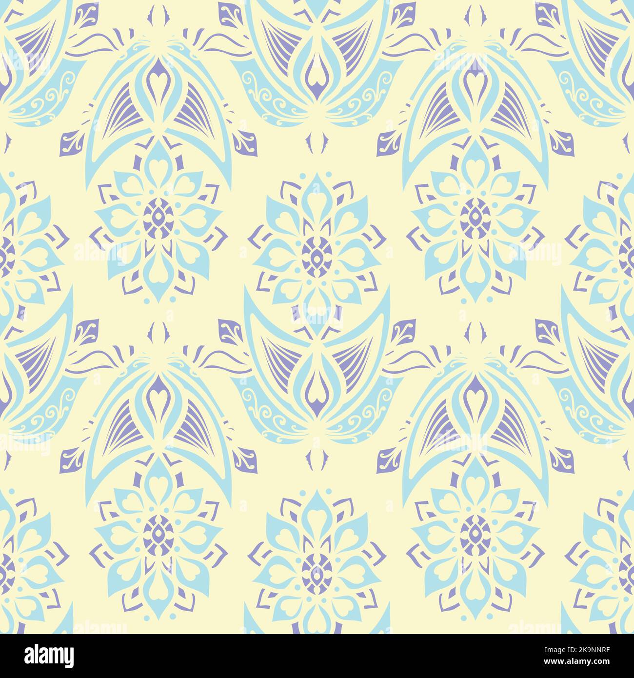 Seamless floral pattern with abstract ornaments. Abstract background ...