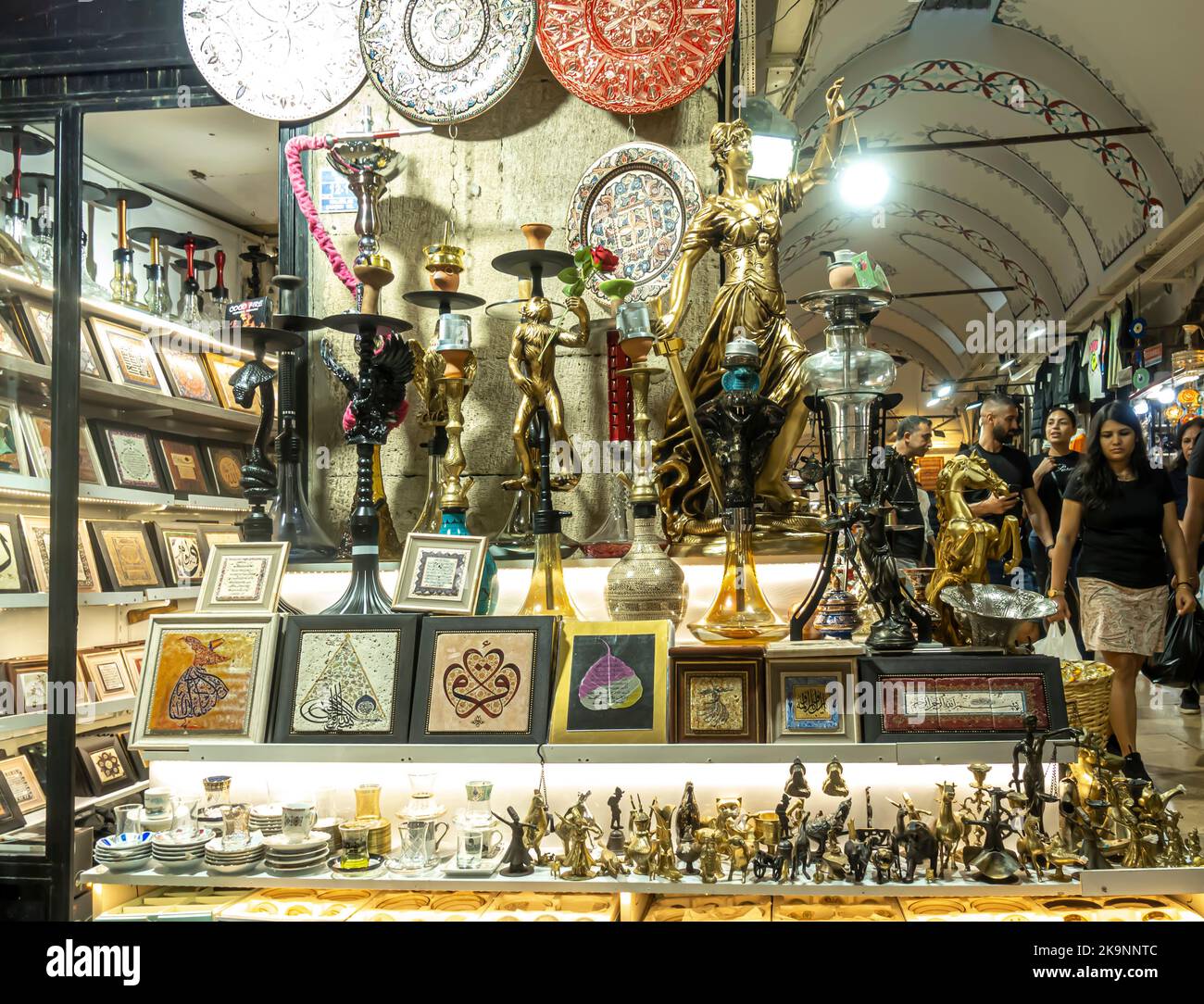 Antique Ornate Brass Candlesticks sold in the stand in Grand Bazaar ...