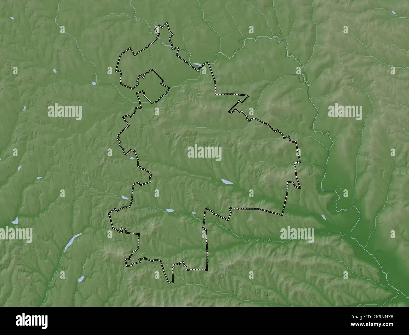 Singerei, district of Moldova. Elevation map colored in wiki style with ...