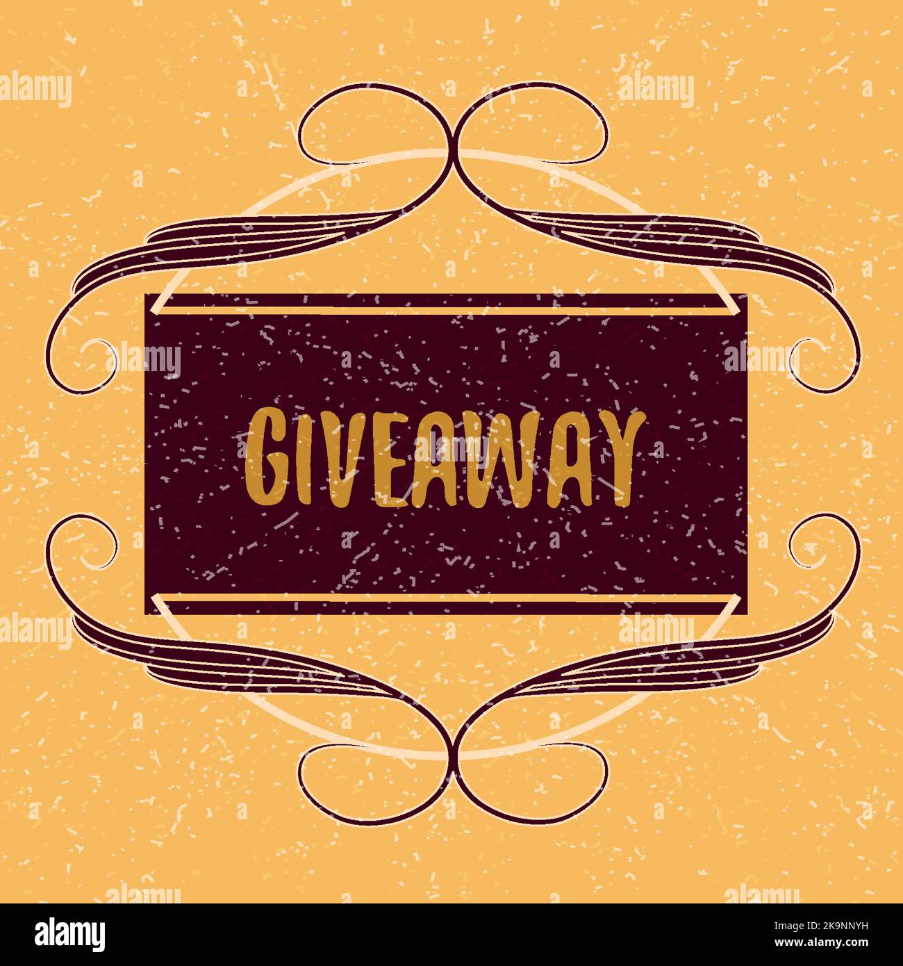Giveaway calligraphy lettering. Design element in retro style for ...